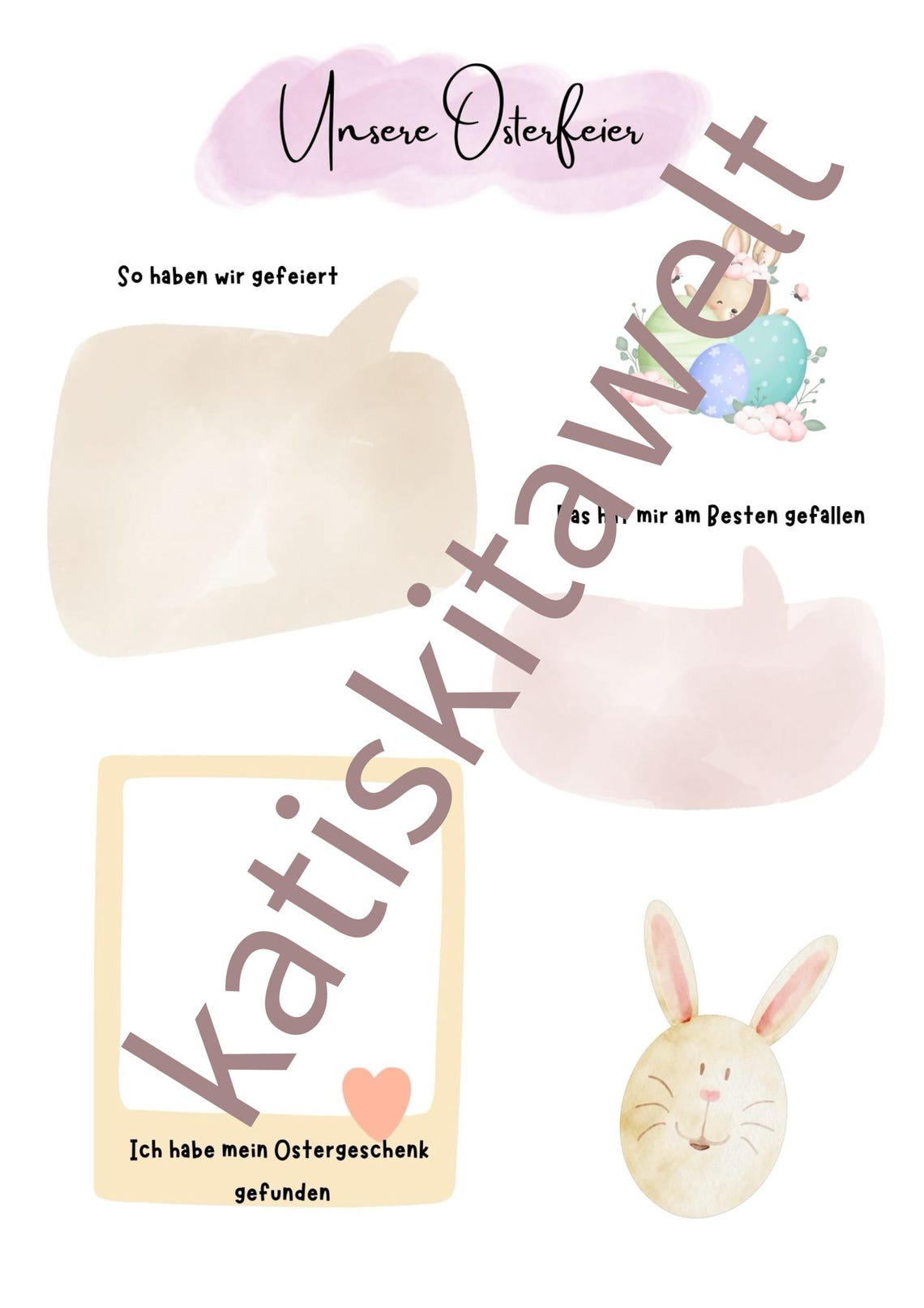 52 handgemachte Oster Portfolio Vorlagen für Krippe, Kita ...