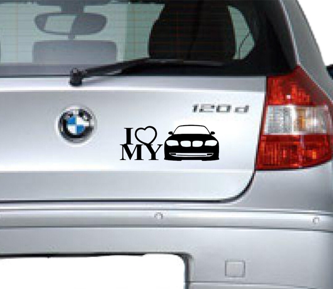I Love My BMW E81/E87 Car Sticker Wall Sticker 14 X 5.5 Cm - Etsy
