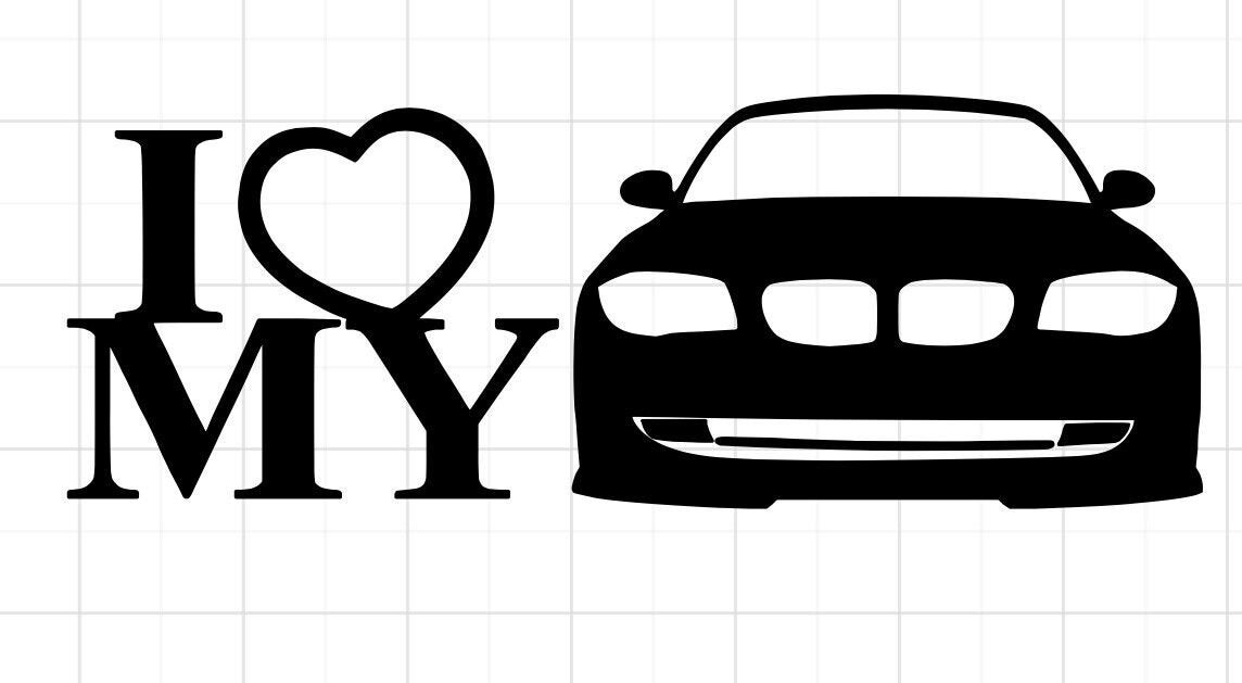 I Love My BMW E81/E87 Car Sticker Wall Sticker 14 X 5.5 Cm - Etsy