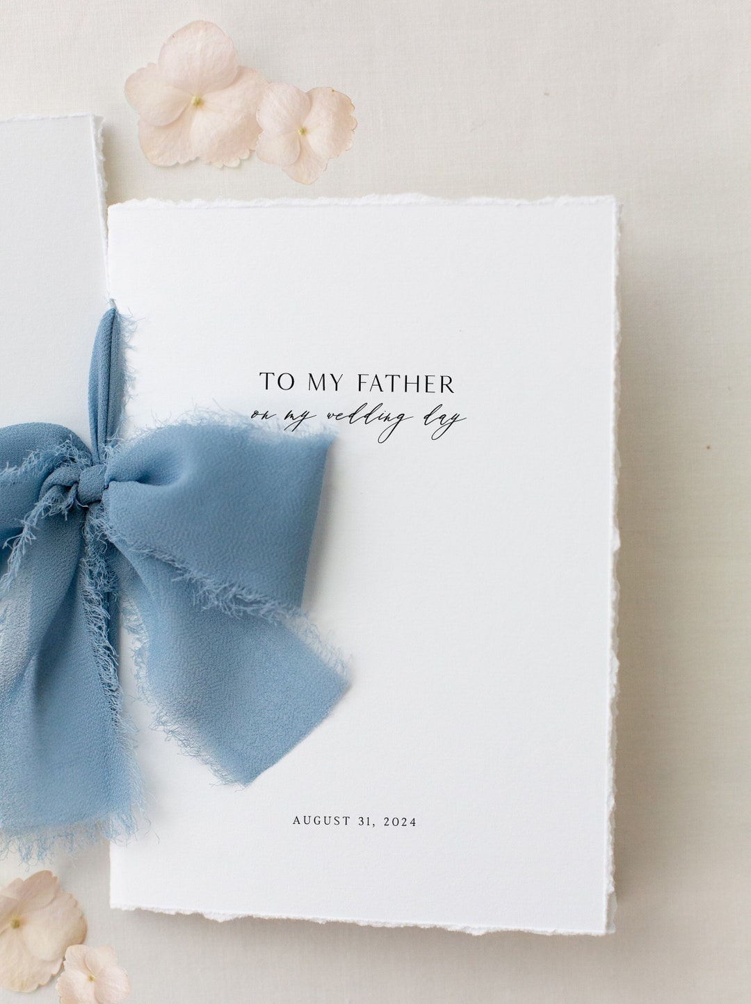 To My Dad on My Wedding Day Father of Bride Card Wedding Day Letter to ...