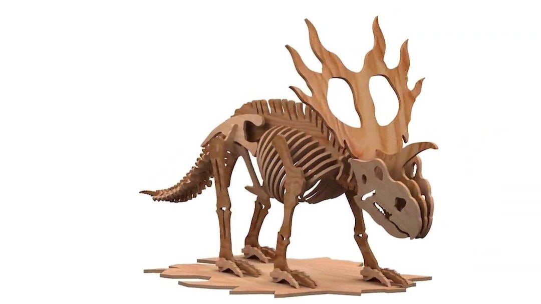 Styracaceous Dinosaur 3D Model Puzzle Large Laser Cut Dinosaur - Gift ...