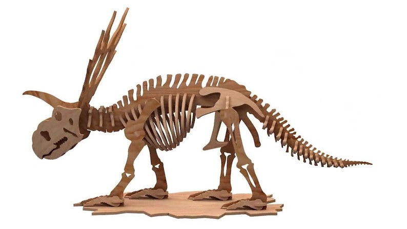 Styracaceous Dinosaur 3D Model Puzzle Large Laser Cut Dinosaur - Gift ...