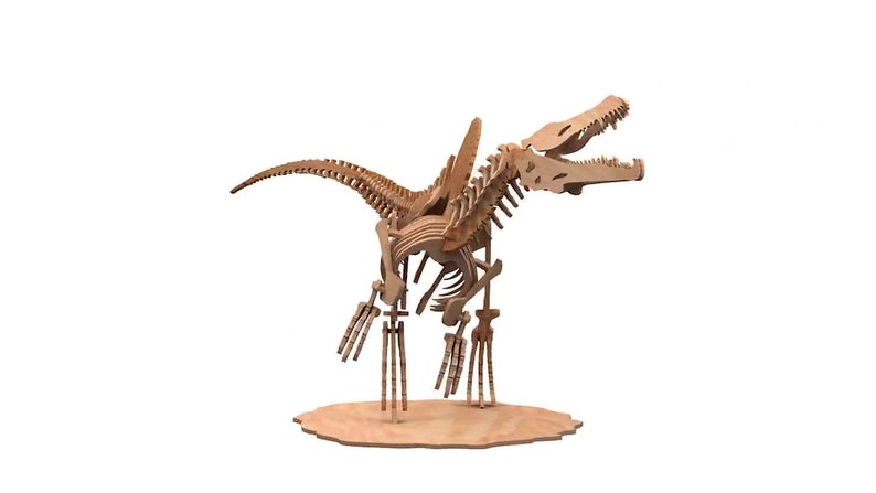 Large 3D Spinosaurus Dinosaur Puzzle - Laser Cut Model - Gift Wrapping ...