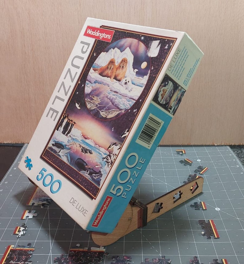Versatile Jigsaw Puzzle Box Lid Stand, Adjustable Width & 4 Tilt ...
