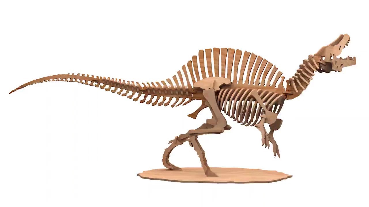 Large 3D Spinosaurus Dinosaur Puzzle - Laser Cut Model - Gift Wrapping ...