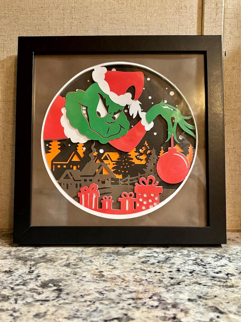 Grinch Shadow Box - Etsy