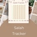 Salah Tracker Printable Prayer Sheet Digital Islamic Prints Minimal ...