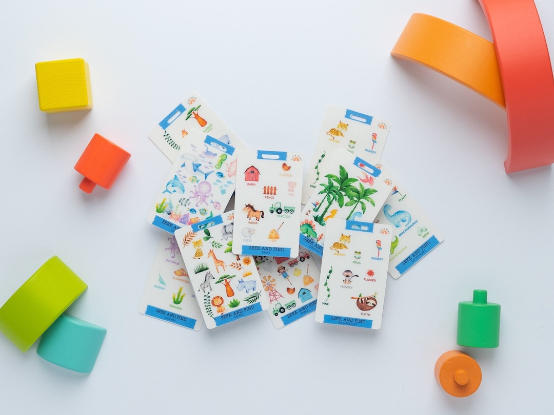 Distraction Badge Cards, Seek & Find, Pediatric Badge Reel Card, Child ...