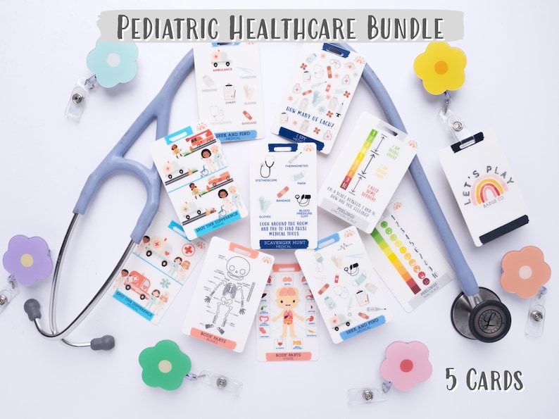 35 Pediatric Badge Cards, FREE Flower Badge Reel, Occupational Therapy ...