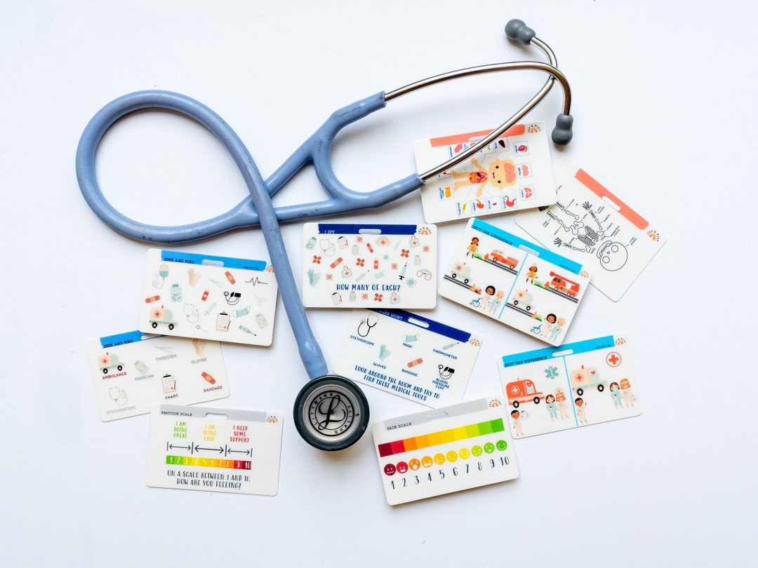 Pediatric Badge Reel Cards HORIZONTAL, Pediatric Nurse Gift, Child Life ...