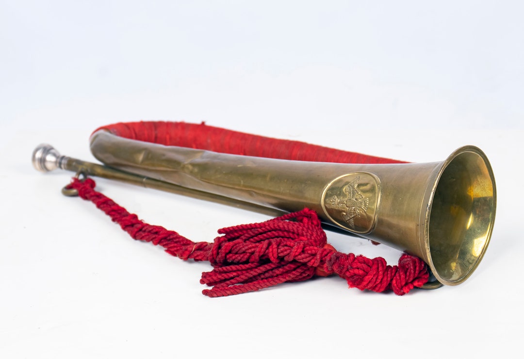 Prussian Brass Bugle WW1 Retro Horn Historical Trumpet Vintage Musical ...