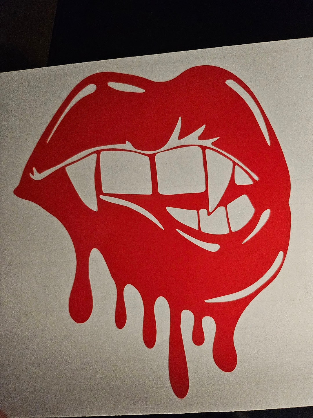 Vampire Fangs Car Decal - Etsy