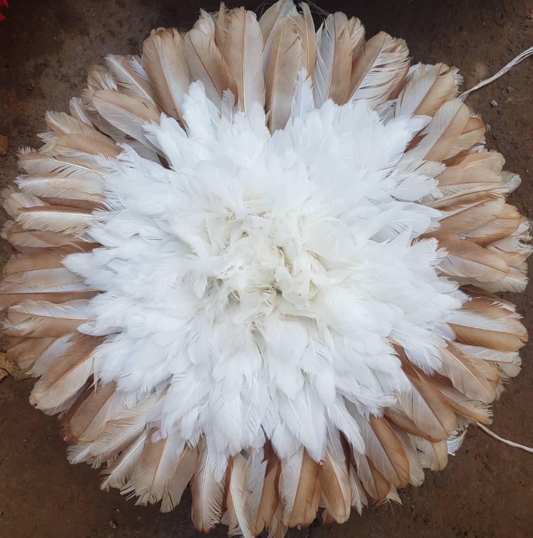 Authentic African Juju Hat Set of 3 White and Tan - Etsy