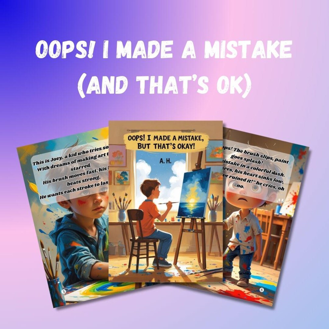 Growth Mindset Kids Story: Mistakes, Courage & Trying Again (PDF) - Etsy