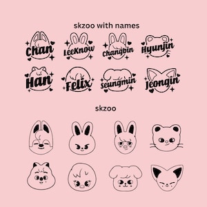 Stray Kids Skzoo Decal Vinyls for Binders/lighstick - Etsy