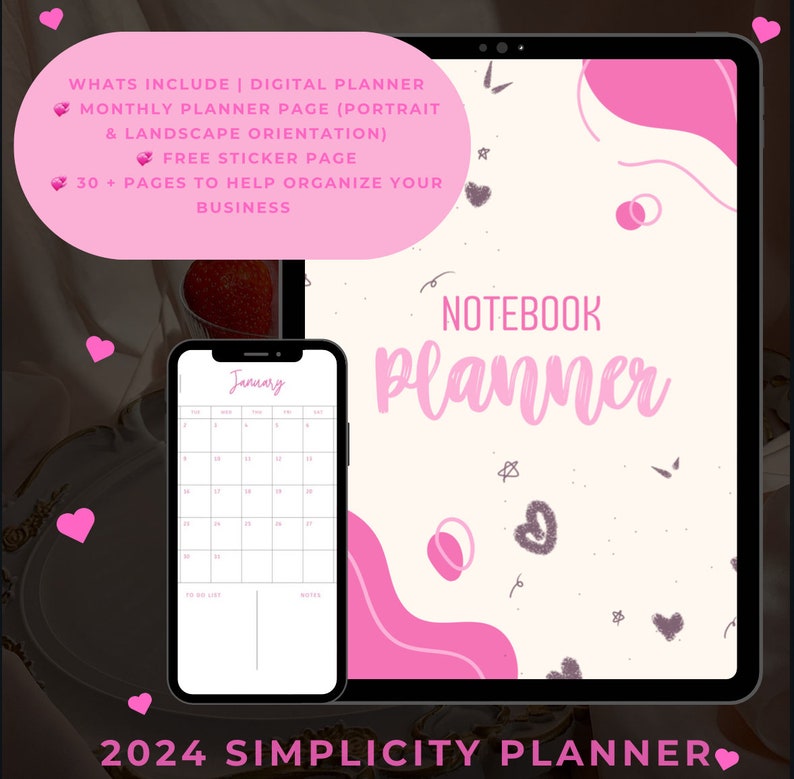 Digital Monthly Planner, Digital Planner, iPad Monthly Planner ...