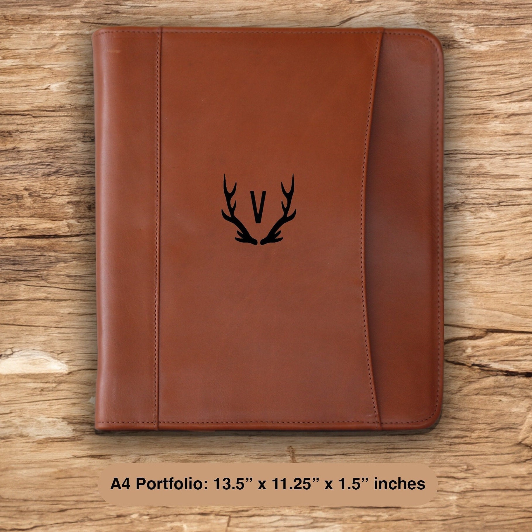 Custom Leather Portfolio Organizer Padfolio Gift for Him Corporate ...