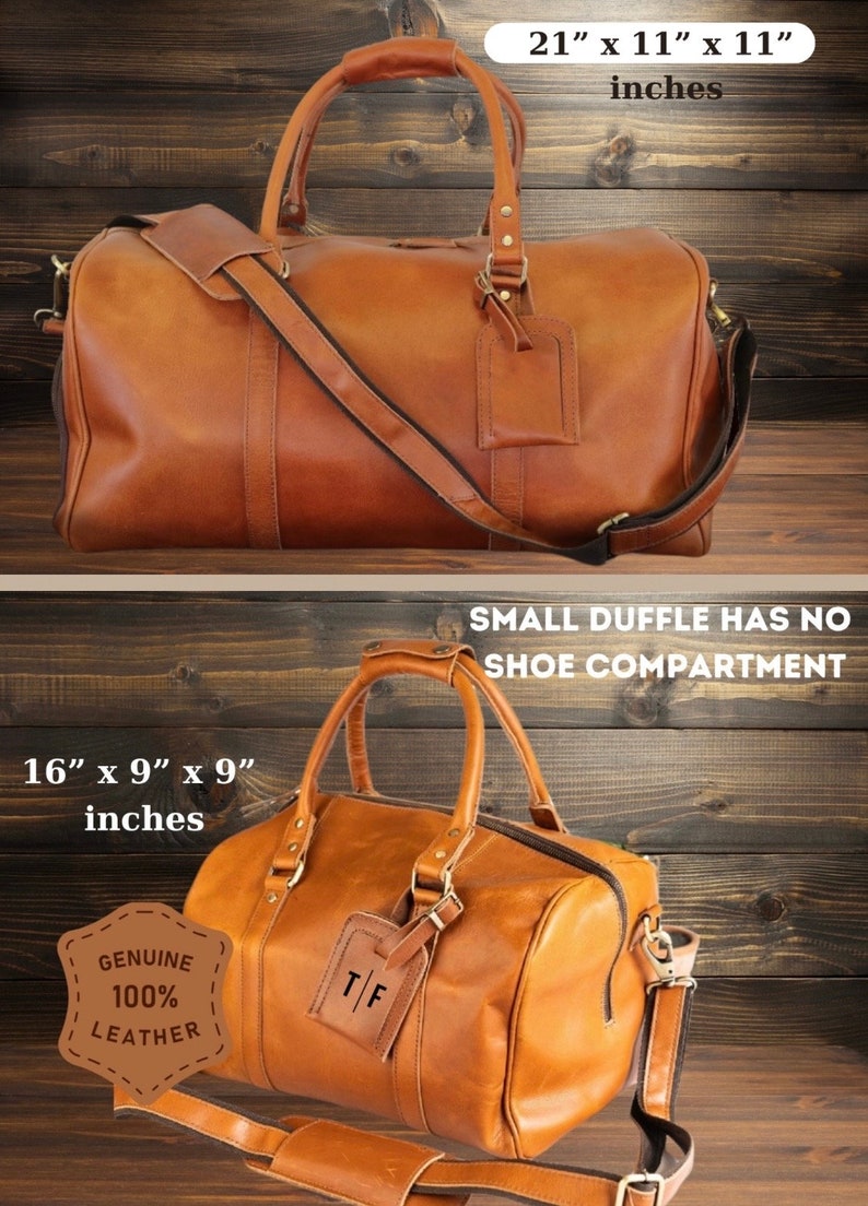 Custom Leather Duffle Bag Handmade Leather Weekender Gym Bag ...