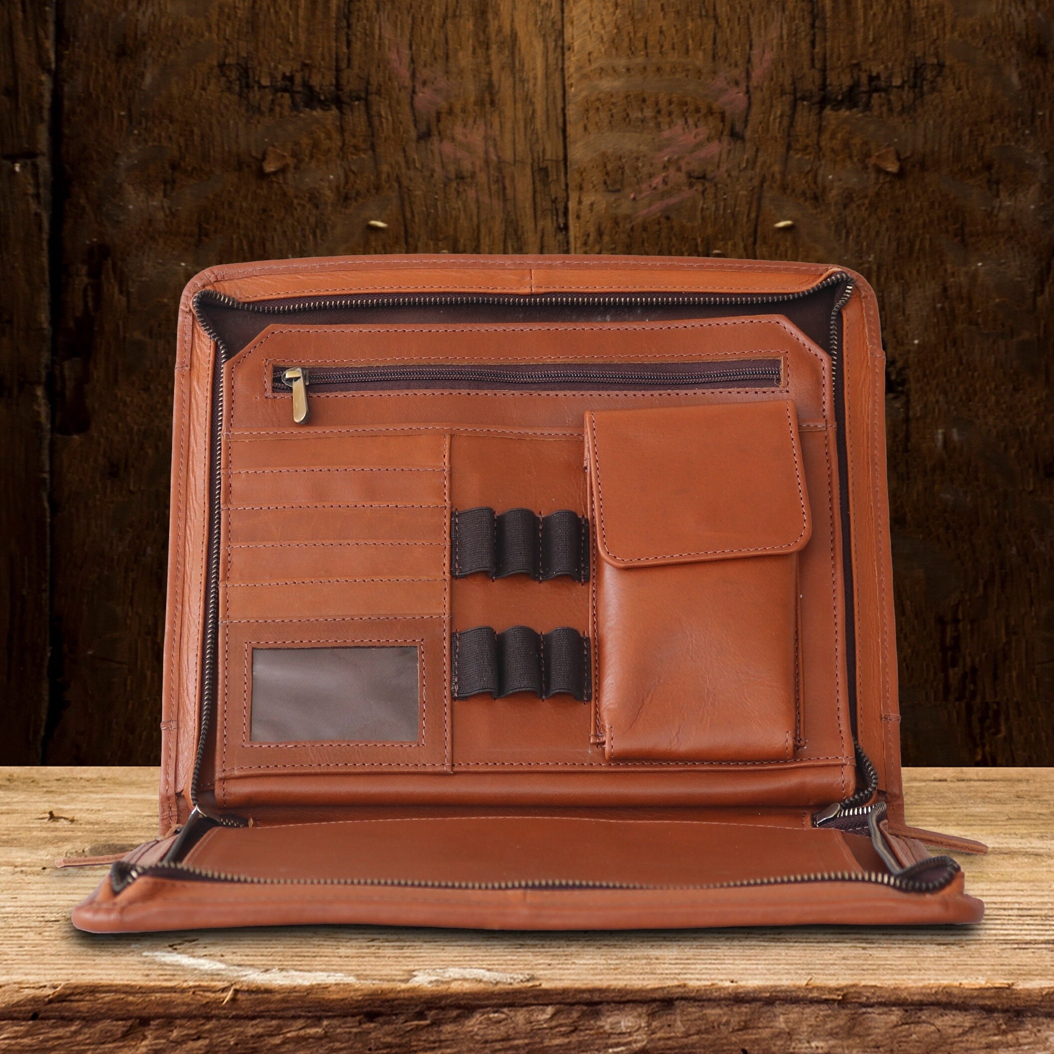 Custom Leather Portfolio Organizer Padfolio Gift for Him Corporate ...