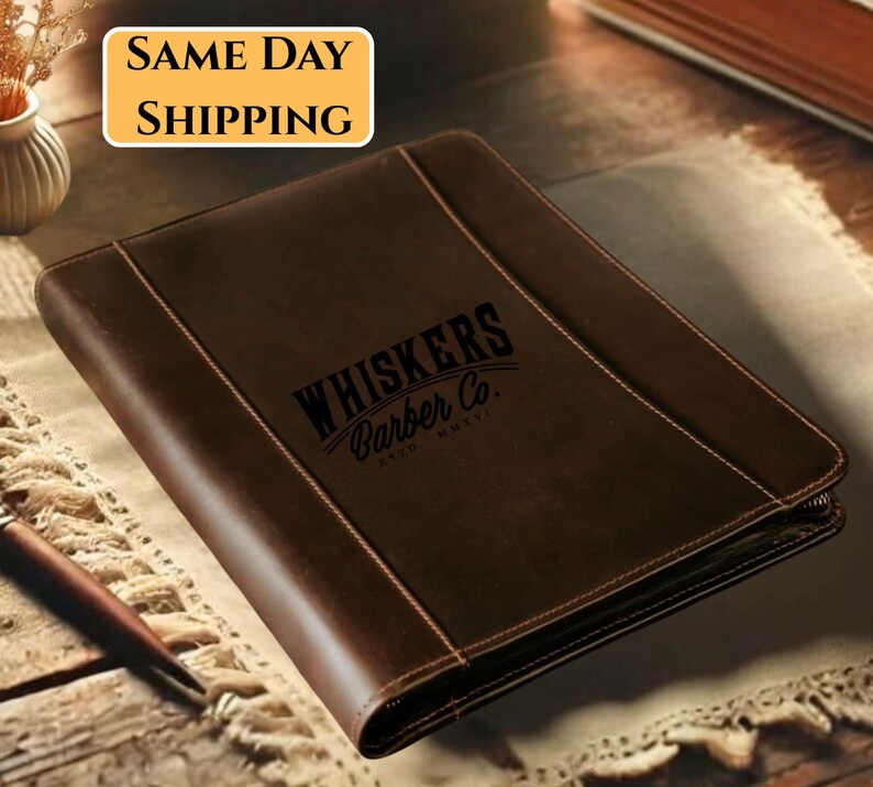 Personalized Leather Portfolio,monogram Padfolio A4 Document Bag ...