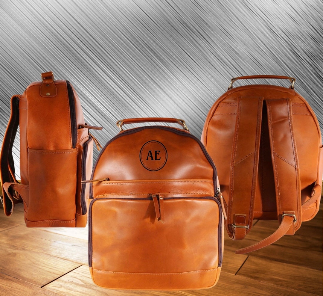 Mens Laptop Backpack Personalized Gift for Him,leather Backpack Men ...