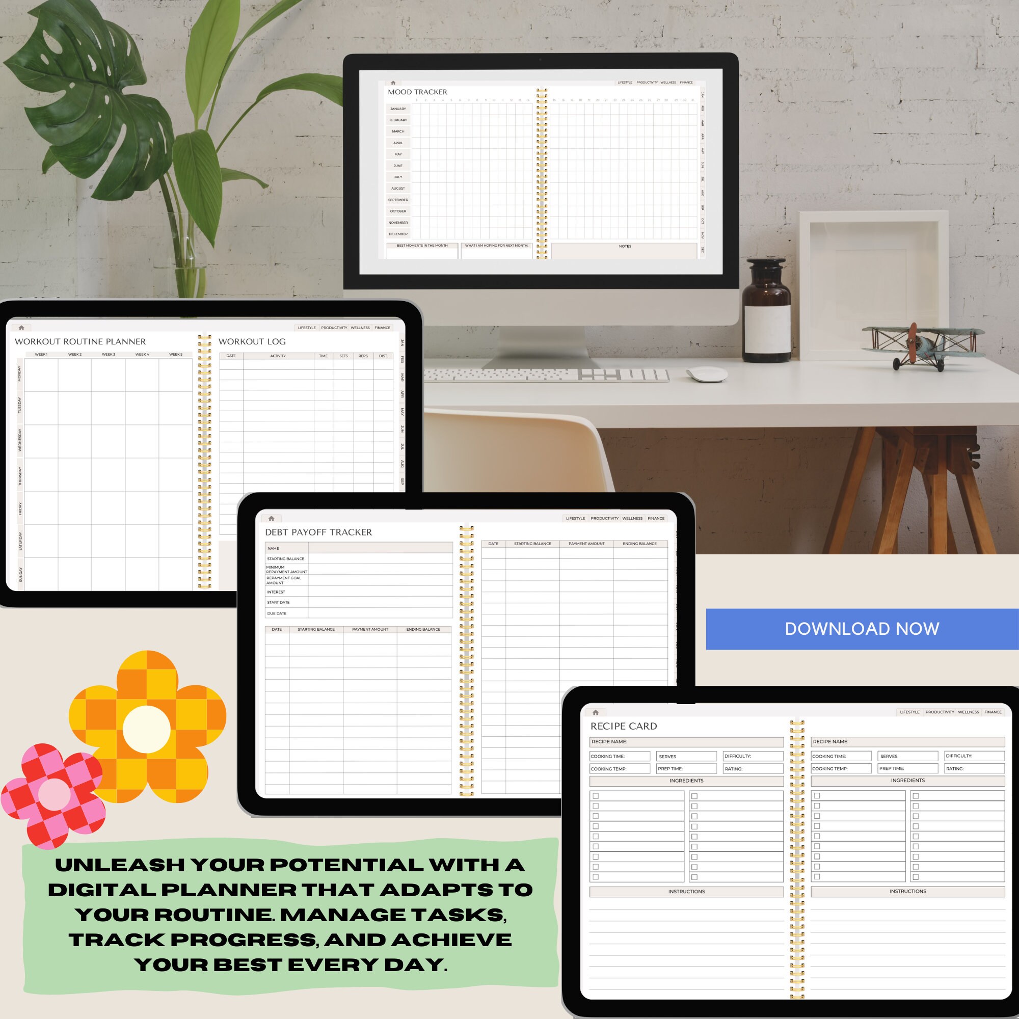 2024 Digital Planner - That Girl Planner|undated Digital Planner|ipad ...