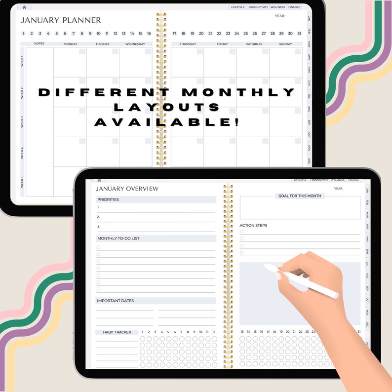 2024 Digital Planner - That Girl Planner|undated Digital Planner|ipad ...