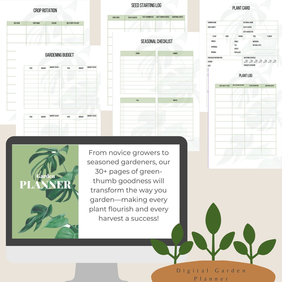 Digital Garden Planner - Vegetable Garden Planner for Gardener ...