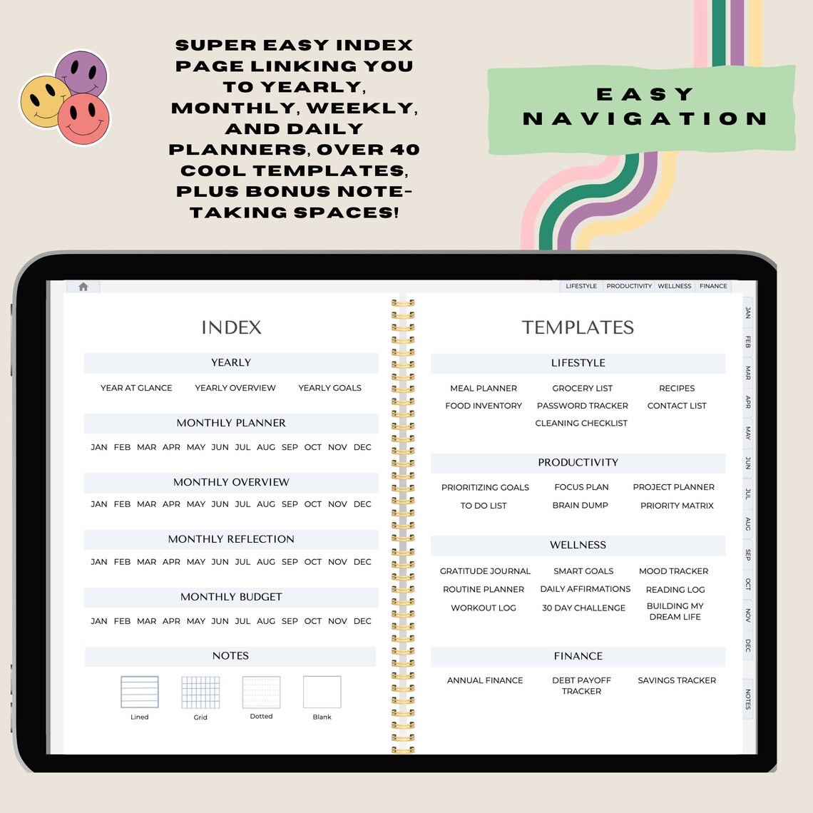 2024 Digital Planner - That Girl Planner|undated Digital Planner|ipad ...