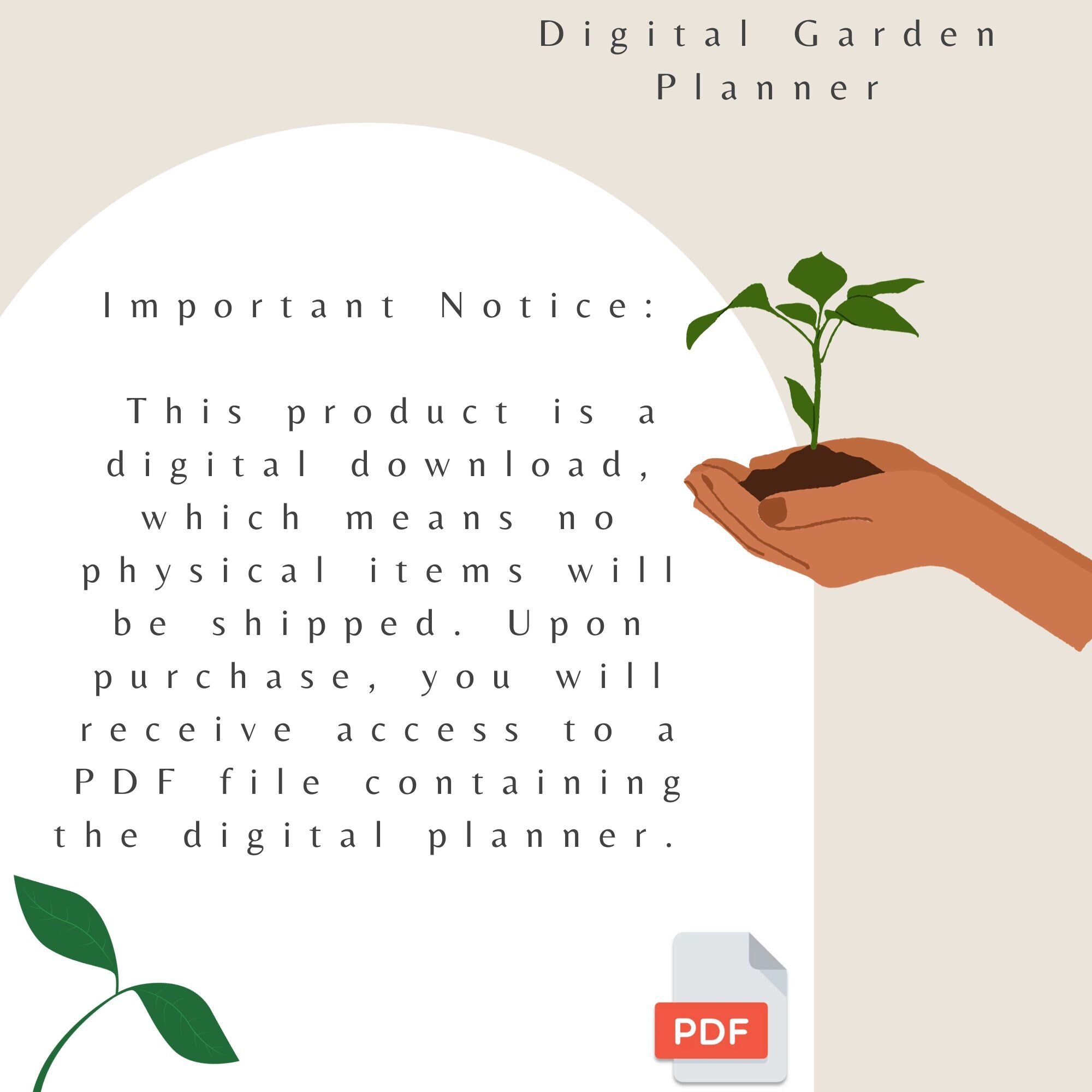 Digital Garden Planner Vegetable Garden Planner for Gardener Printable ...