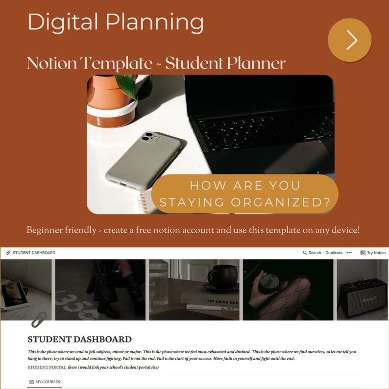 Notion Template - Student Digital Planner|student Notion Template ...