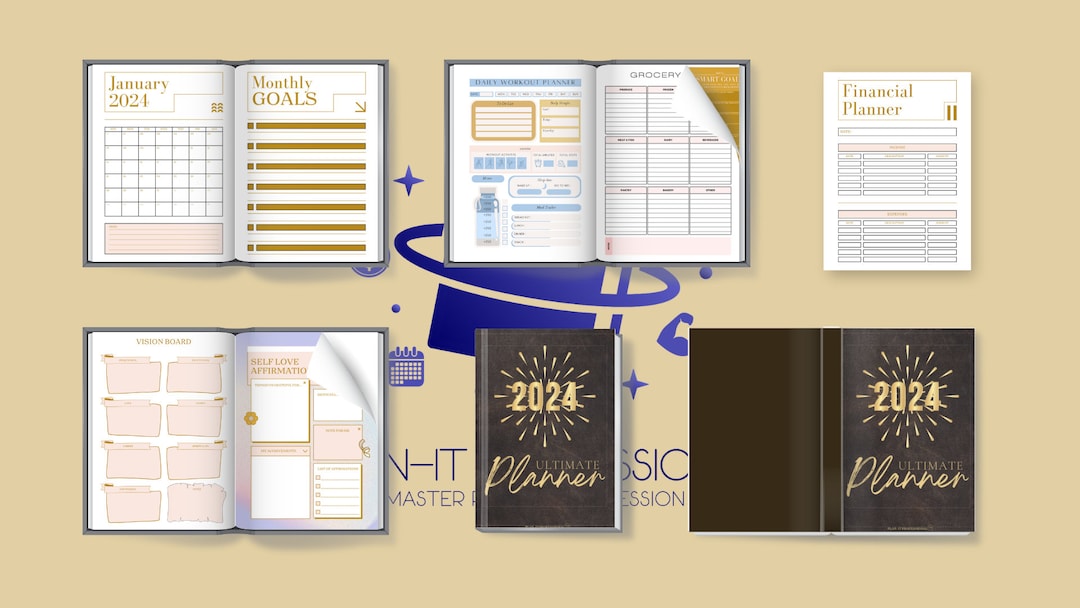 PRINTABLE 2024 Ultimate Planner/journal, Budget Tracker, Self Care ...