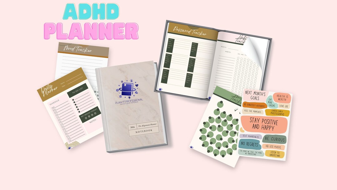 PRINTABLE ADHD Alignment Planner 2024 Anxiety, Declutter, Planner ...