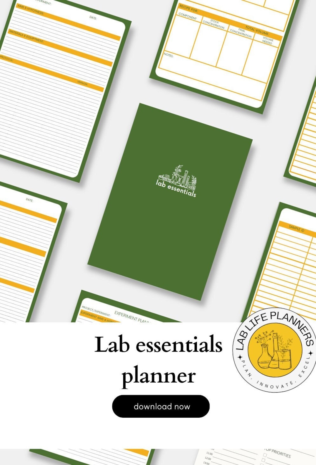 Lab Essentials Planner | Experiment Planning | Protocol and Results ...