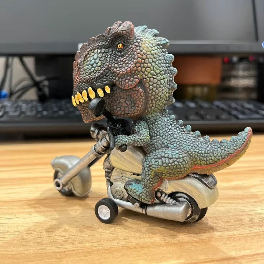 Tyrannosaurus Rex on a Motorcycle, Inertia Toys, Ornaments, Gifts - Etsy