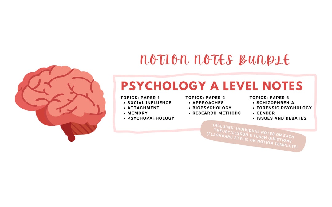 A Level Psychology Notes and Flashcards ALL PAPERS Notion Template ...