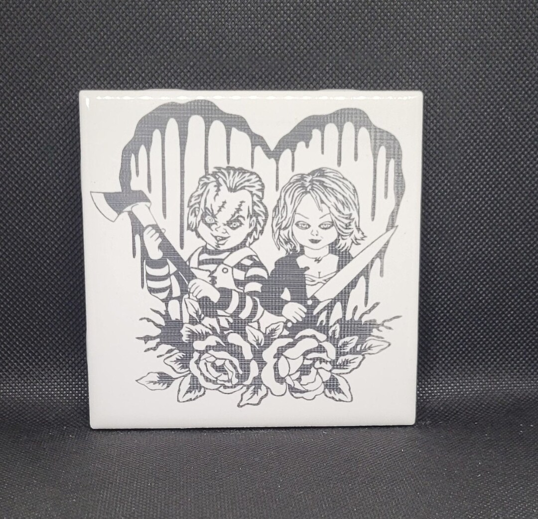 Chucky & Tiffany Ceramic Tile Coaster - Etsy
