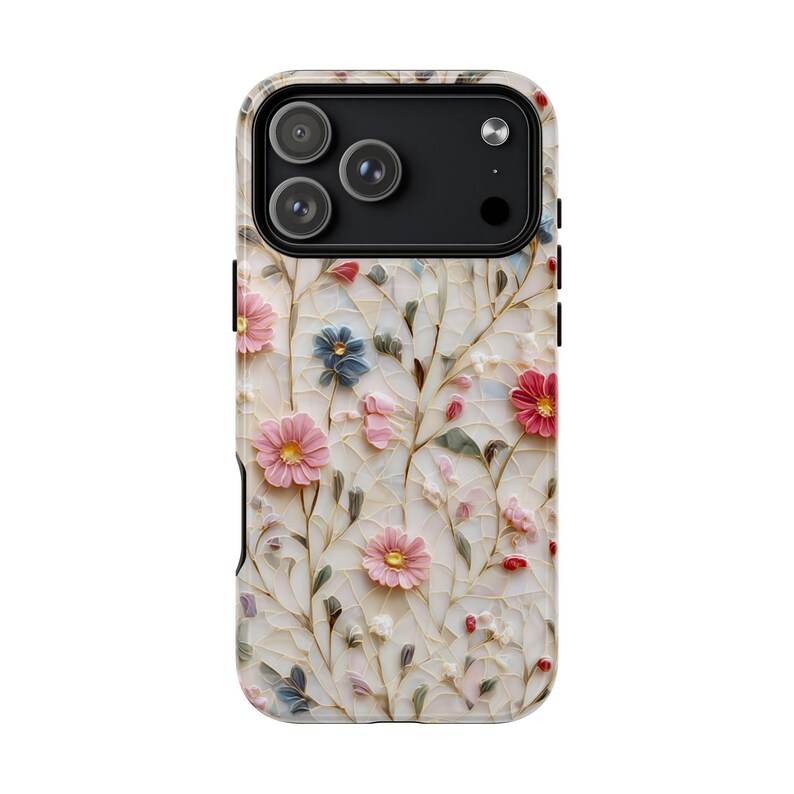 Stained Glass Effect Mag Safe Case,wildflower Mosaic Floral Design - Etsy
