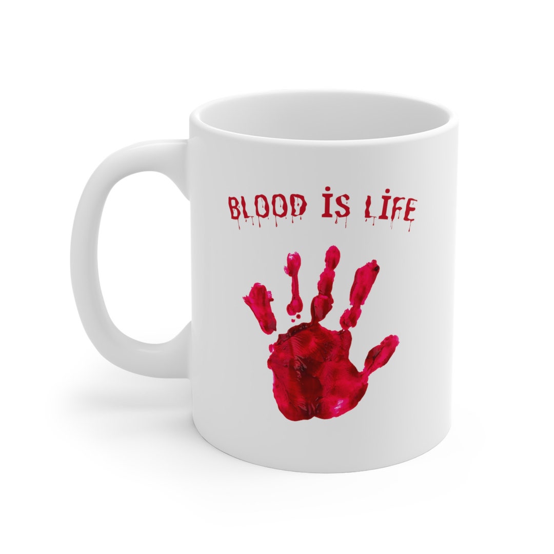 Spooky Bloodstained Handprint Mug,creepy Horror Coffee Cup,gothic ...