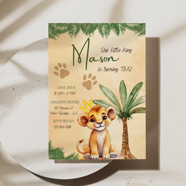 Lion King Birthday Invitation - Etsy