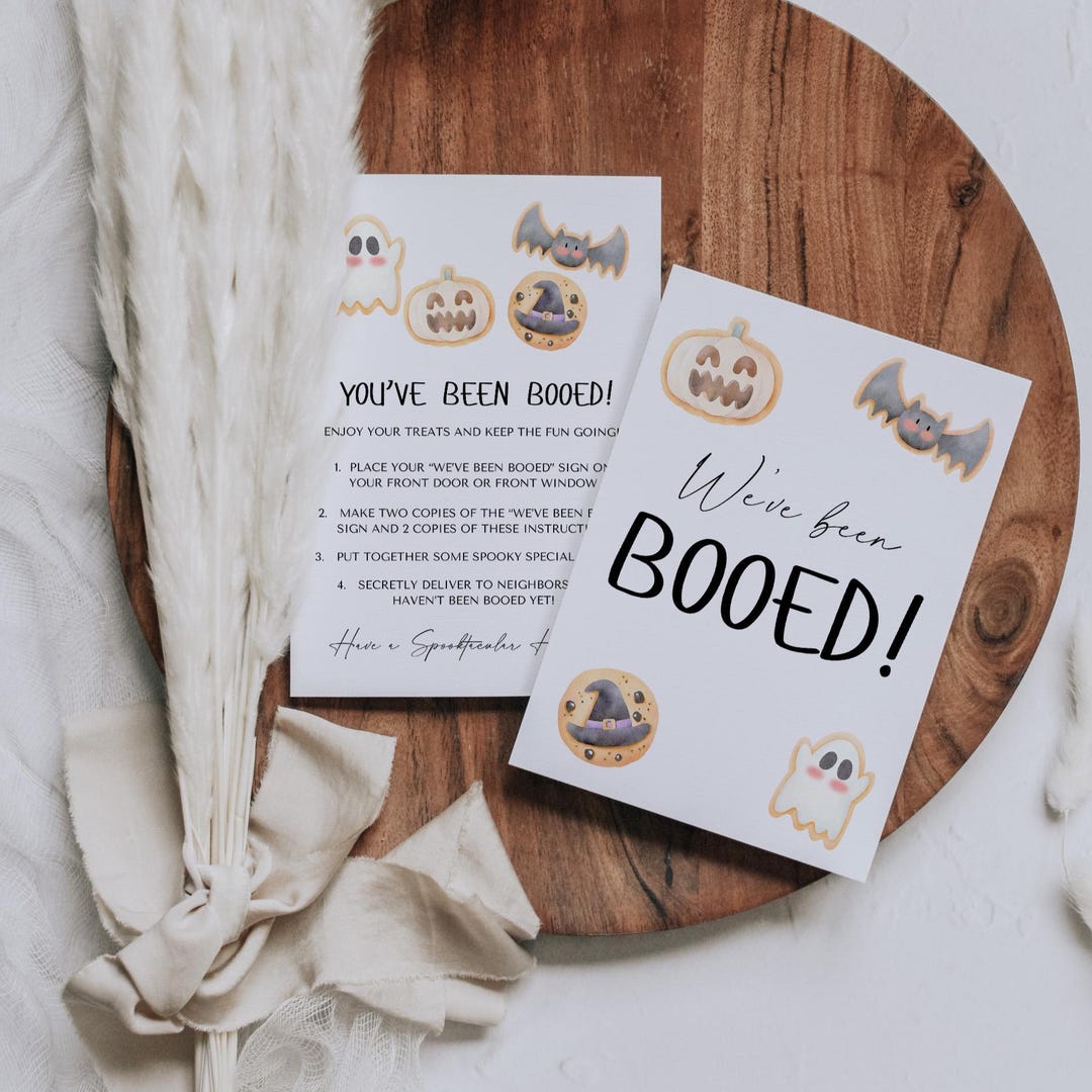 We've Been Booed Printable Set: Halloween Neighborhood Game (digital ...