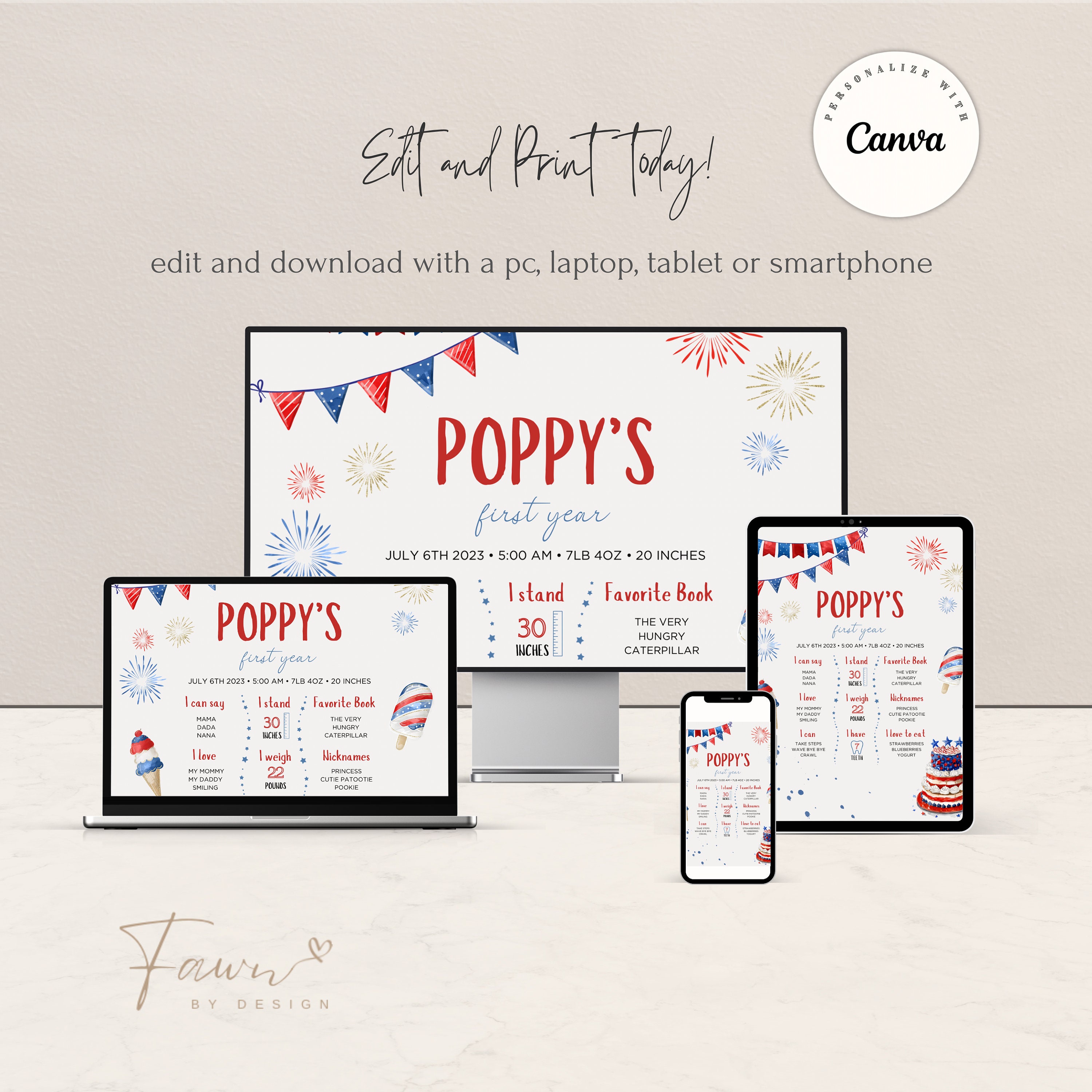 Editable Little Firecracker Milestone Poster Board Template, Printable ...