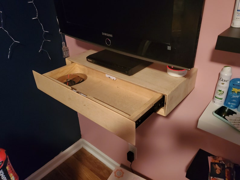 Hidden Drawer Floating Shelf - Etsy