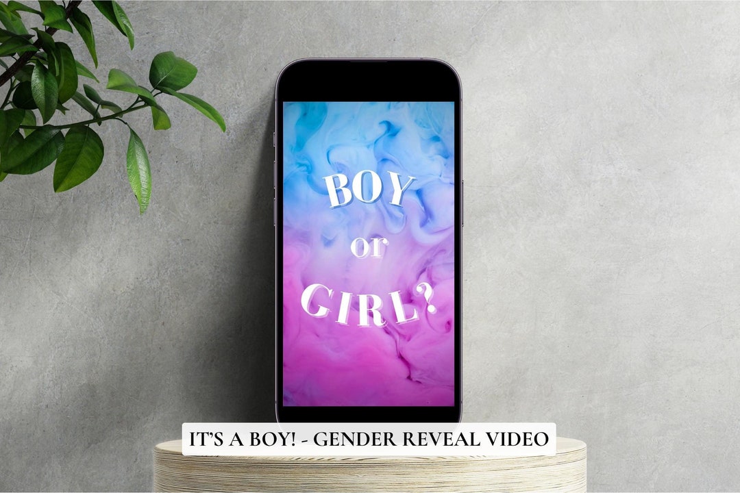 Boy Gender Reveal Video It's a Boy Video Announcement Social Media ...