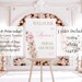 Pink Peonies Welcome Sign Canva Template Bridal Shower Welcome Sign ...