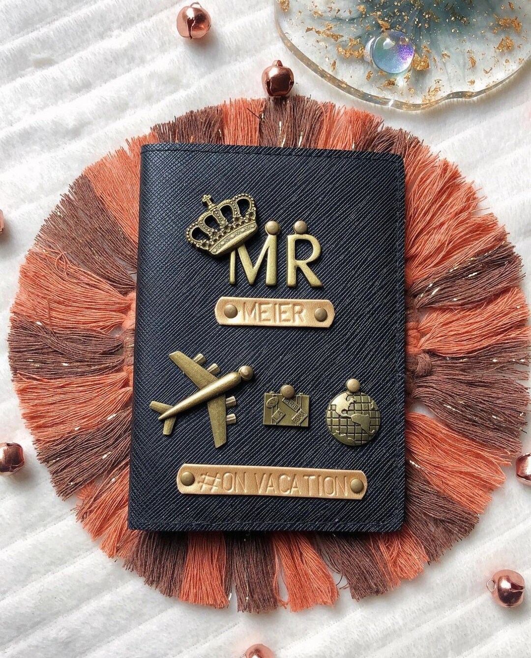 Personalised Passport Holder With Charms,personalised Gifts, Handmade ...