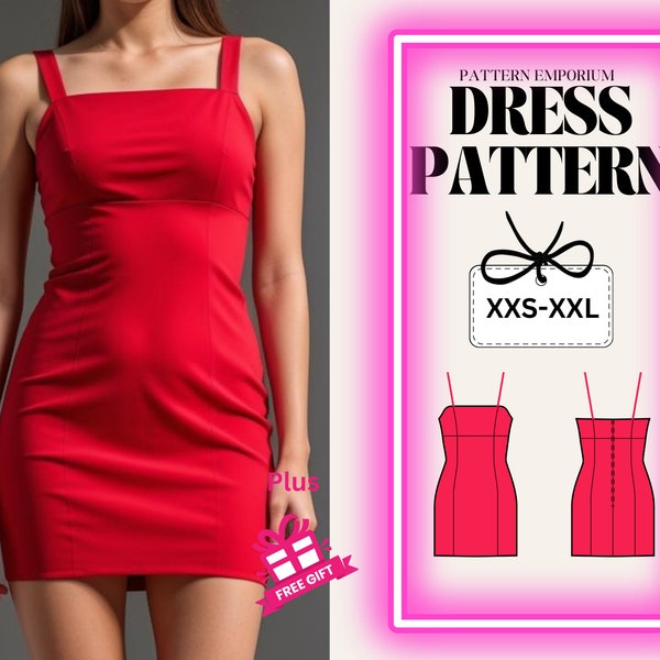 Mini Dress Pattern - Etsy UK