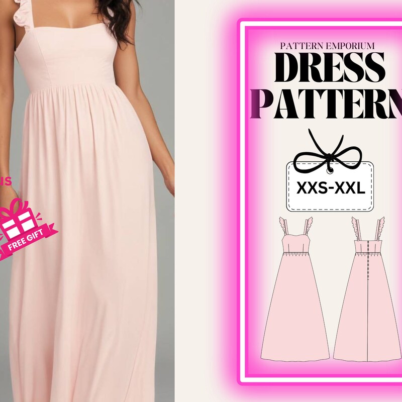 Simple Dress Pattern - Etsy