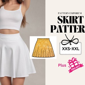 Mini Skirt Circle Skirt Skater Skirt Sewing Pattern Tennis Skirt Women ...