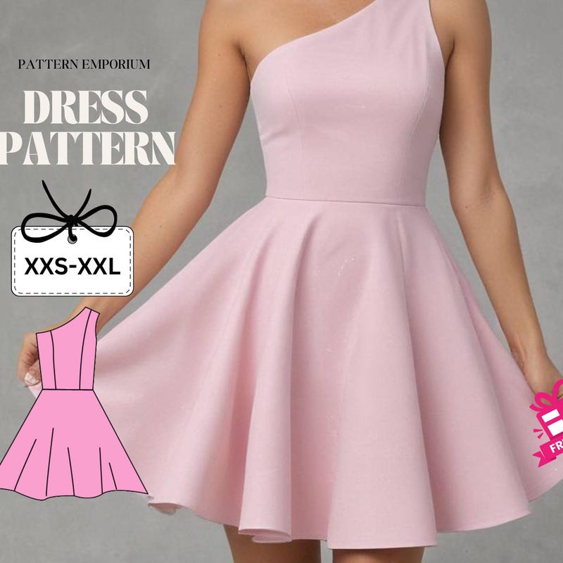 Short Dress Pattern - Etsy